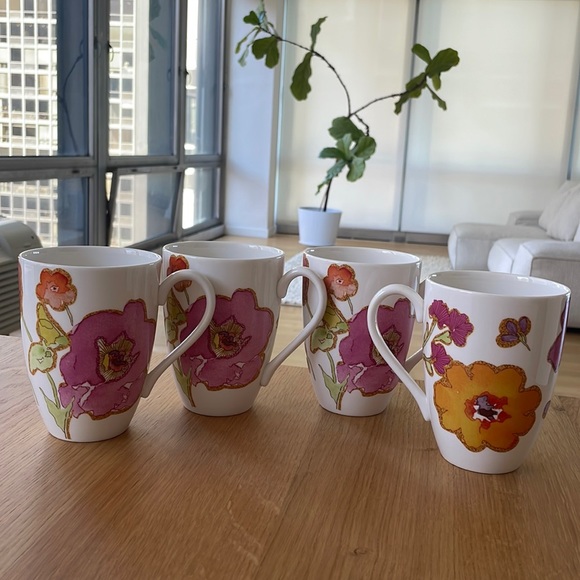 Lenox | Kitchen | Lenox Floral Fusion Mugs 4 | Poshmark